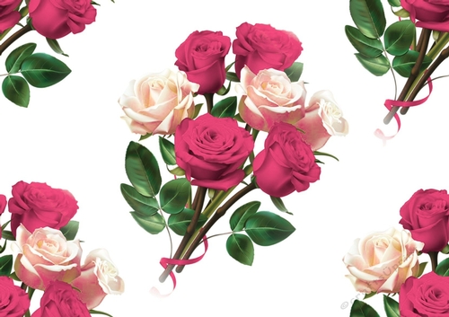 pretty pink roses (large backing paper) - CUP969919_415 | Craftsuprint
