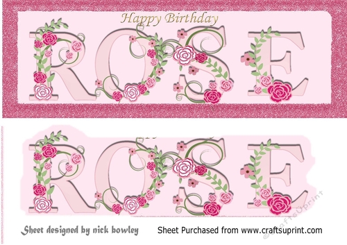 Pretty pink roses name of (ROSE) DL - CUP971387_415 | Craftsuprint