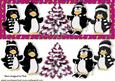 Cute Penguins with Green Christmas Tree Dl - CUP374746_415 | Craftsuprint