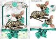 Cute Little Deer in Green Lace Frame - CUP380862_415 | Craftsuprint
