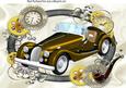 Nostalgic Vintage Car in Clock Steampunk Frame - CUP602603_415 ...