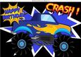 Blue Monster Truck, with Flames A5 - CUP662172_415 | Craftsuprint