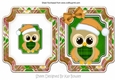 christmas owl in santa hat on folded card with bow - CUP739134_415 ...