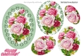 pretty vintage pink roses backing paper - CUP937605_415 | Craftsuprint