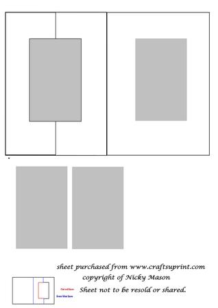 Rectangle Fold Back Card Template - CUP58266_580 | Craftsuprint