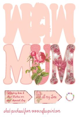 Mum Word Card - CUP70712_580 | Craftsuprint