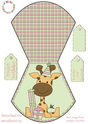 Giraffe Wobble Card - CUP91094_580 | Craftsuprint
