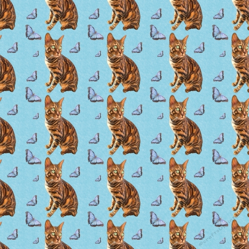 Cat Repeat Pattern Background - CUP1145743_118574 | Craftsuprint
