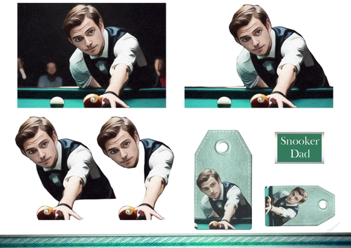 Dad Snooker Card Sheet - CUP1210631_118574 | Craftsuprint