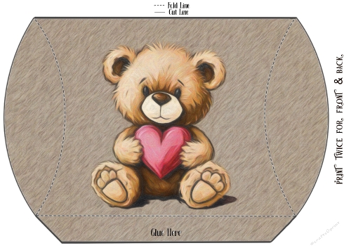 Teddy Valentine Gift Box - CUP1359990_118574 | Craftsuprint