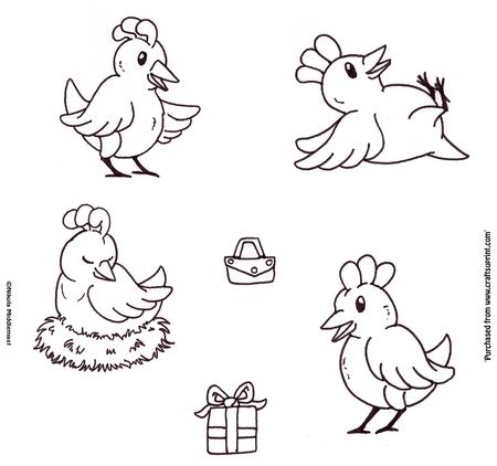 Chickens Digi Stamp - CUP272247_1006 | Craftsuprint
