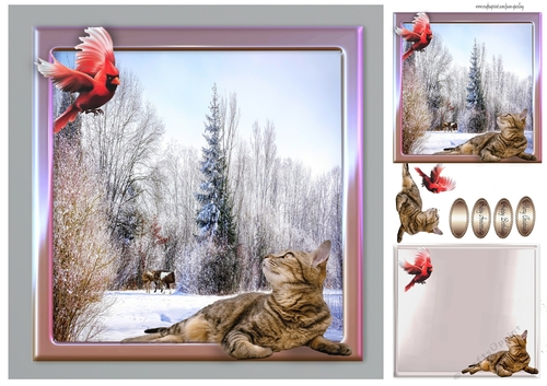 cat and the cardinal - CUP1184912_48749 | Craftsuprint