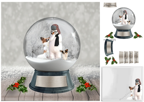 Papillon and the snowman - CUP1187069_48749 | Craftsuprint