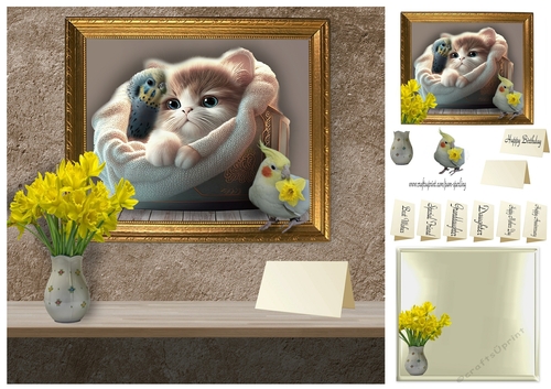 daffodils on the shelf - CUP1199811_48749 | Craftsuprint
