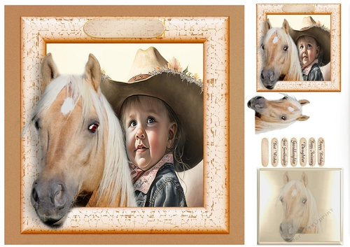 horse and little partner - CUP1207794_48749 | Craftsuprint
