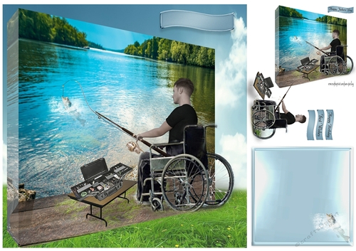 fishing in a wheelchair - CUP1219229_48749 | Craftsuprint