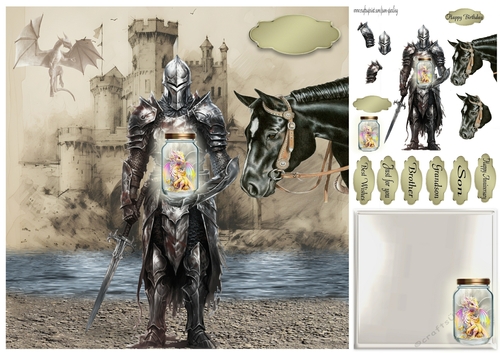 knight and the dragon - CUP1228979_48749 | Craftsuprint