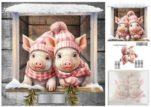 winter pigs - CUP1252276_48749 | Craftsuprint