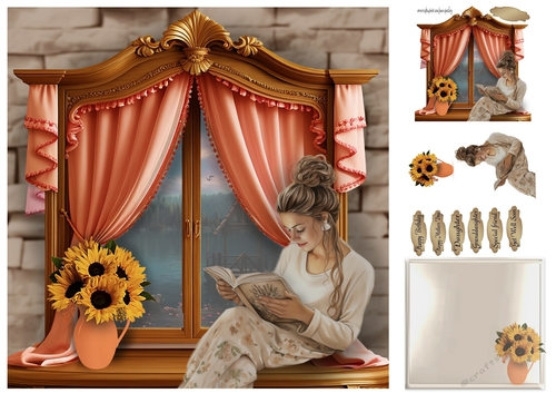 reading at the window - CUP1282456_48749 | Craftsuprint