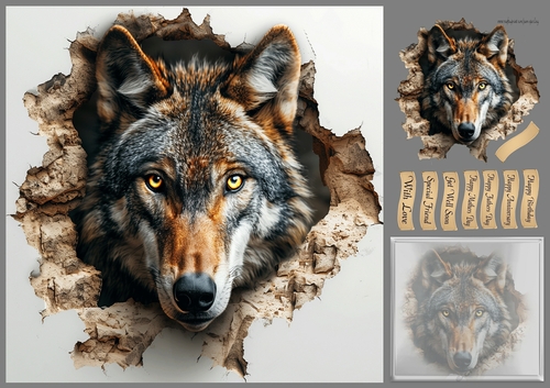 wolf through the wall - CUP1298446_48749 | Craftsuprint