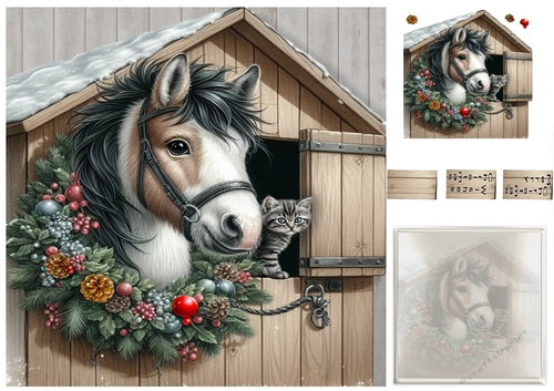 horse and kitten - CUP1347945_48749 | Craftsuprint