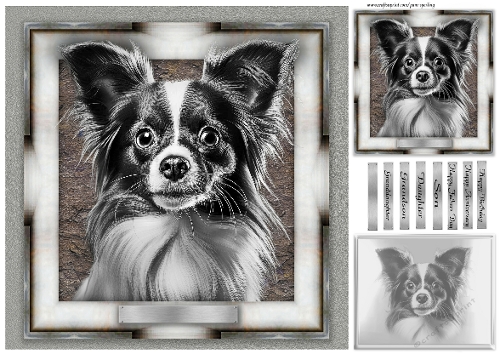 Papillon on slate - CUP1373406_48749 | Craftsuprint