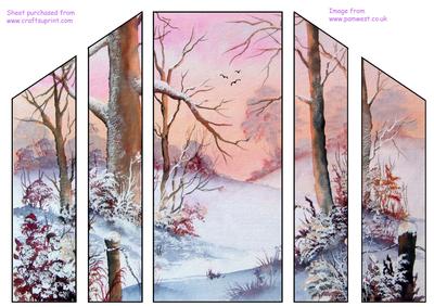 Winter Woods in Snow Theatre Fold Card - CUP139593_117 | Craftsuprint