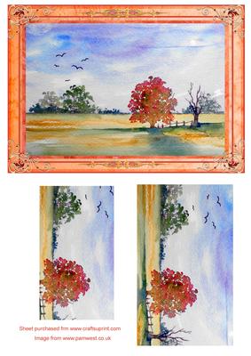 Autumn Landscape Step by Step Decoupage - CUP217196_117 | Craftsuprint