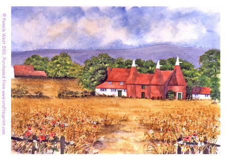 Oast Houses Kent Original Watercolour Painting - CUP274590_117 ...