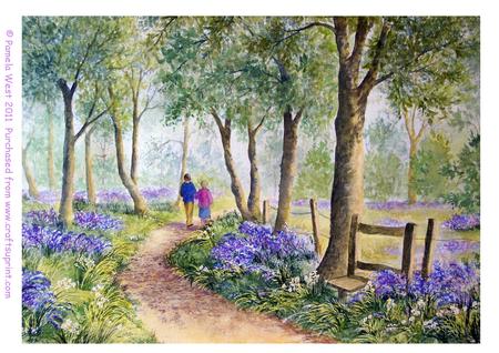 Walk in the Bluebell Wood Original Watercolour Painting - CUP274627_117 ...