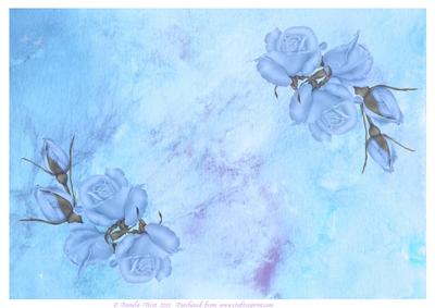 Blue Roses Backing Sheet - CUP396516_117 | Craftsuprint