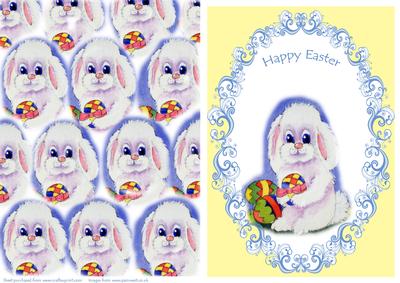 Rabbit Topper and Background - CUP57209_117 | Craftsuprint