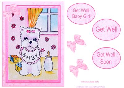 Baby Girl Get Well Topper - CUP680075_117 | Craftsuprint