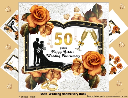 50th Wedding Anniversary Book - CUP1076040_11517 | Craftsuprint