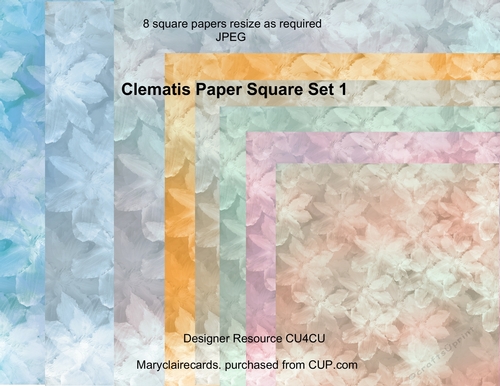 Clematis Square set 1 - CUP1103854_11517 | Craftsuprint
