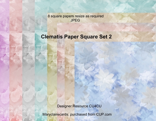 Clematis Square set 2 - CUP1103856_11517 | Craftsuprint