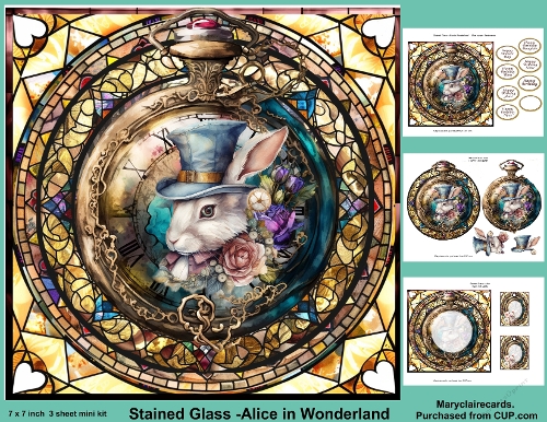 Stained Glass-Alice in Wonderland - CUP1382560_11517 | Craftsuprint