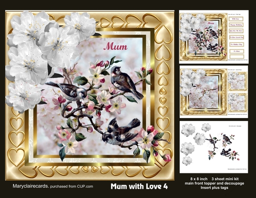 Mum with Love 4 mini kit - CUP822637_11517 | Craftsuprint