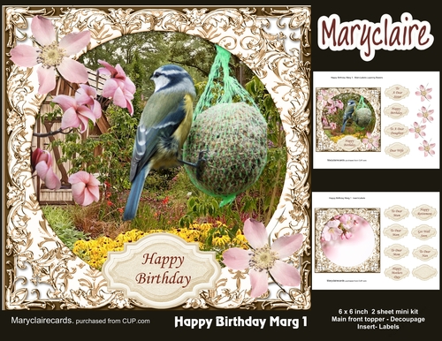 Happy Birthday Marg 1 mini kit - CUP865897_11517 | Craftsuprint