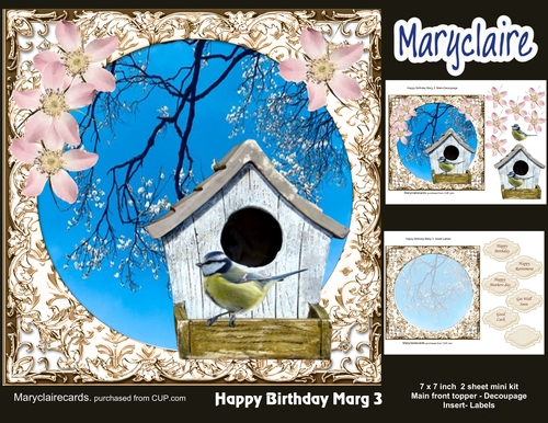 Happy Birthday Marg 3 mini kit - CUP867003_11517 | Craftsuprint