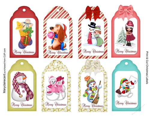 Print & Cut Christmas Labels 3 - CUP911400_11517 | Craftsuprint