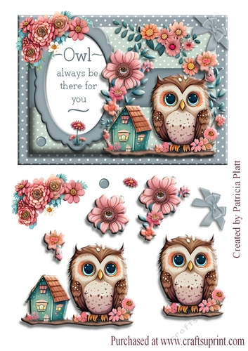 Owl Always Be There for You #3 Decoupage Card Topper - CUP1205229_1416 ...