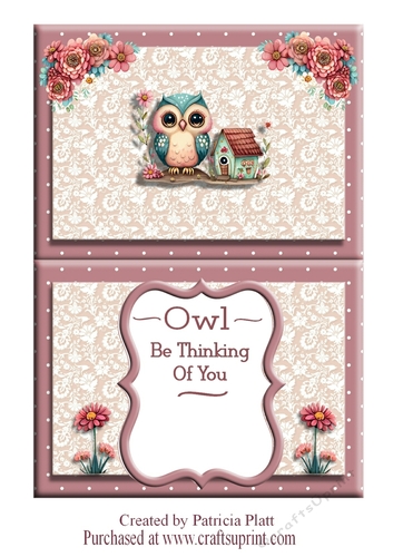 Owl be thinking of you Insert #2 5x7 - CUP1205268_1416 | Craftsuprint