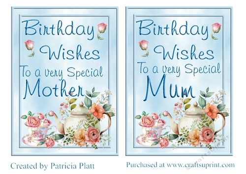 Birthday Wishes To a Very Special Mother/ Mum Topper - CUP1205950_1416 ...