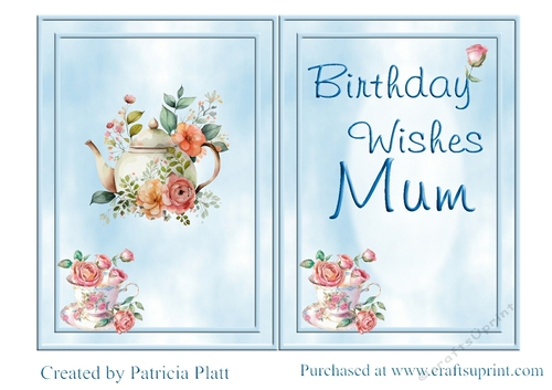 Best Wishes Mum Insert - CUP1206002_1416 | Craftsuprint