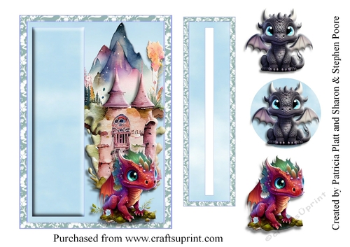 Magical Dragon Slider Card - CUP1206315_1416 | Craftsuprint