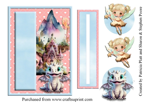 Magical Fairy and Dragon Slider Card - CUP1206321_1416 | Craftsuprint