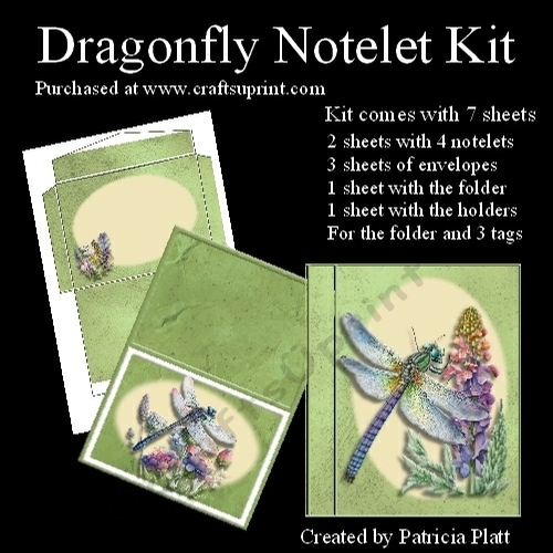Dragonfly Notelet Kit - CUP1208526_1416 | Craftsuprint