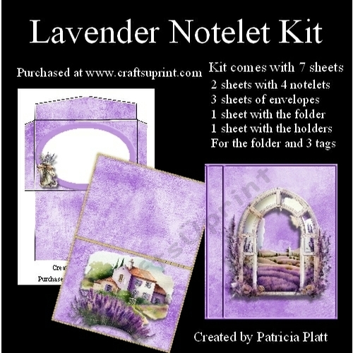 Lavender Notelets Kit - CUP1208765_1416 | Craftsuprint