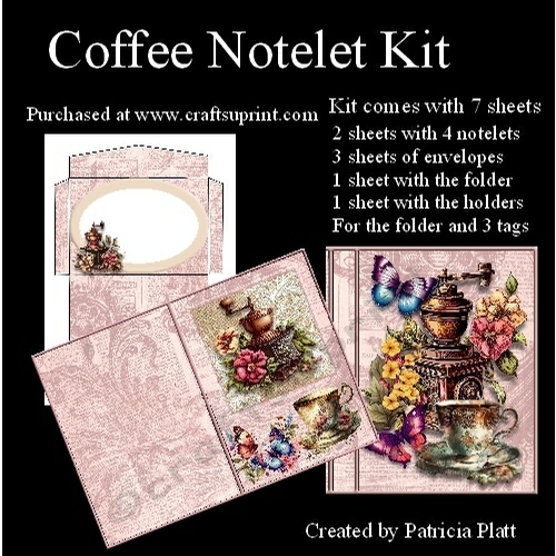 Lovely Coffee Grinder Notelet kit - CUP1209027_1416 | Craftsuprint